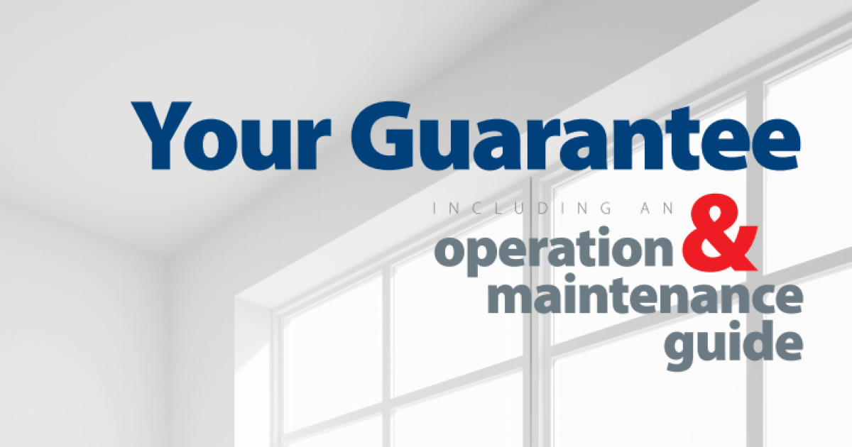Updated operation and maintenance guide now available - Window Wise
